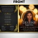 8.5x11 OBITUARY PROGRAM, Golden Frame Funeral Template, Canva Editable ...