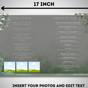 Green Watercolor Funeral Program Template, Celebration of Life (canva ...