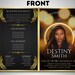 5.5x8.5 OBITUARY PROGRAM, Golden Frame Funeral Template, Canva Editable ...