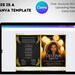 8.5x11 OBITUARY PROGRAM, Golden Frame Funeral Template, Canva Editable ...