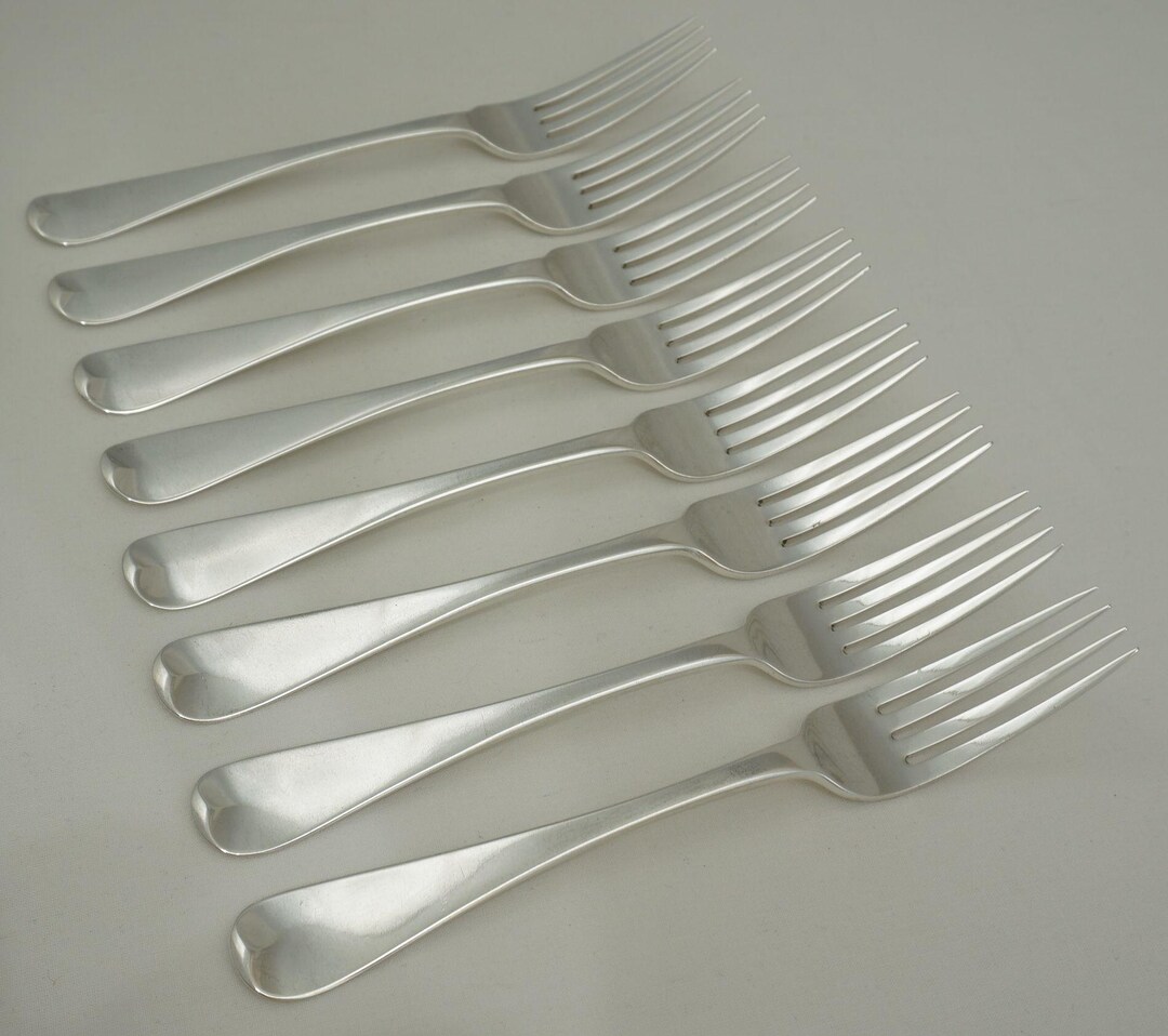 Set Eight 8+" Old English Pattern Table Forks, Newcastle 1830, 208mm ...
