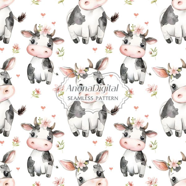 Cow Print Wallpaper - Etsy