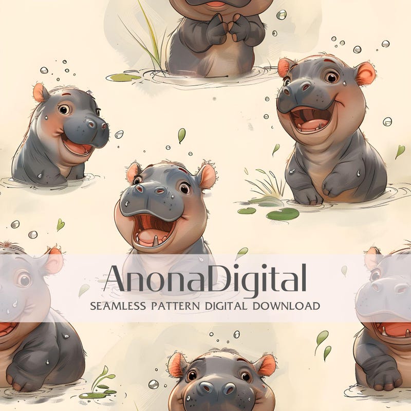 Moo Deng Wallpapers - Etsy