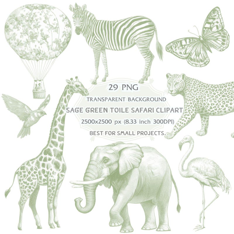 Toile Clipart Green - Etsy