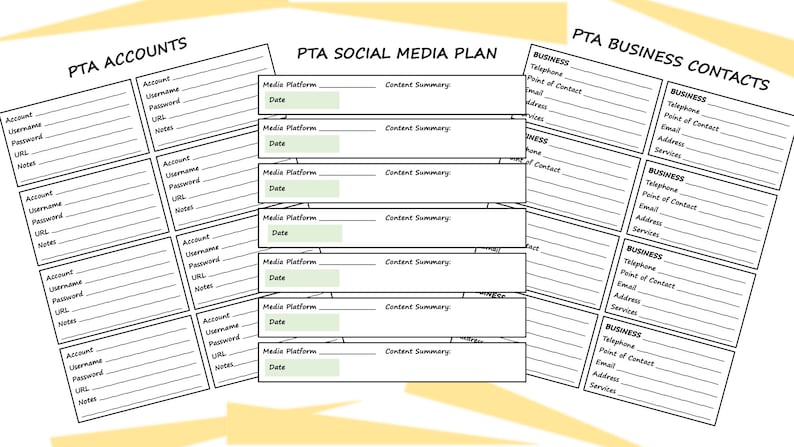 PTA Leadership Planner Printable - Etsy