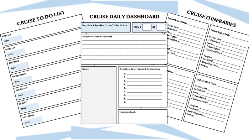 Cruise Planner Printable - Etsy