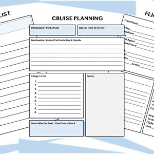 Cruise Planner Printable - Etsy