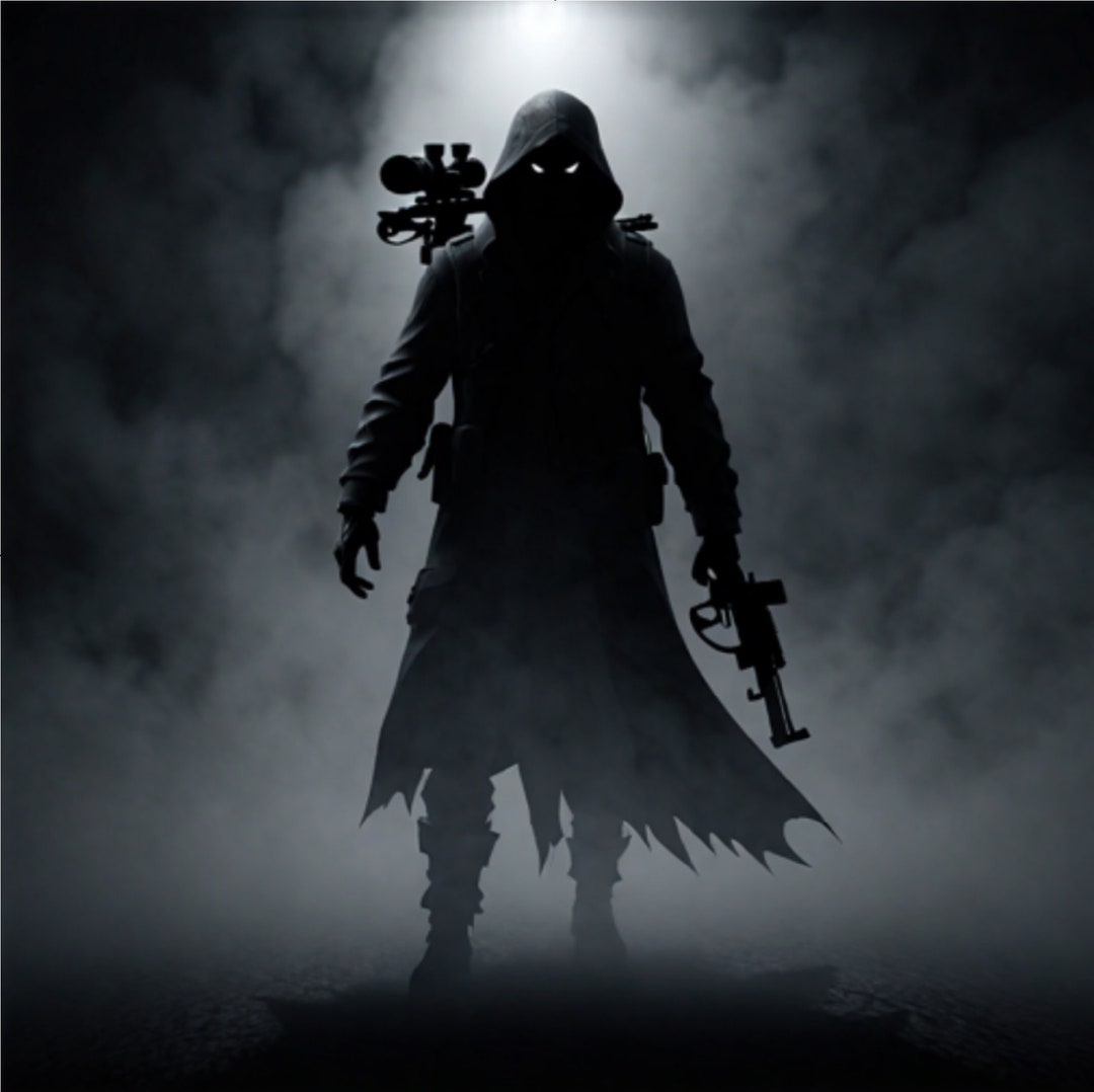 Midnight Stalker With Gun Digital Art AI - Etsy