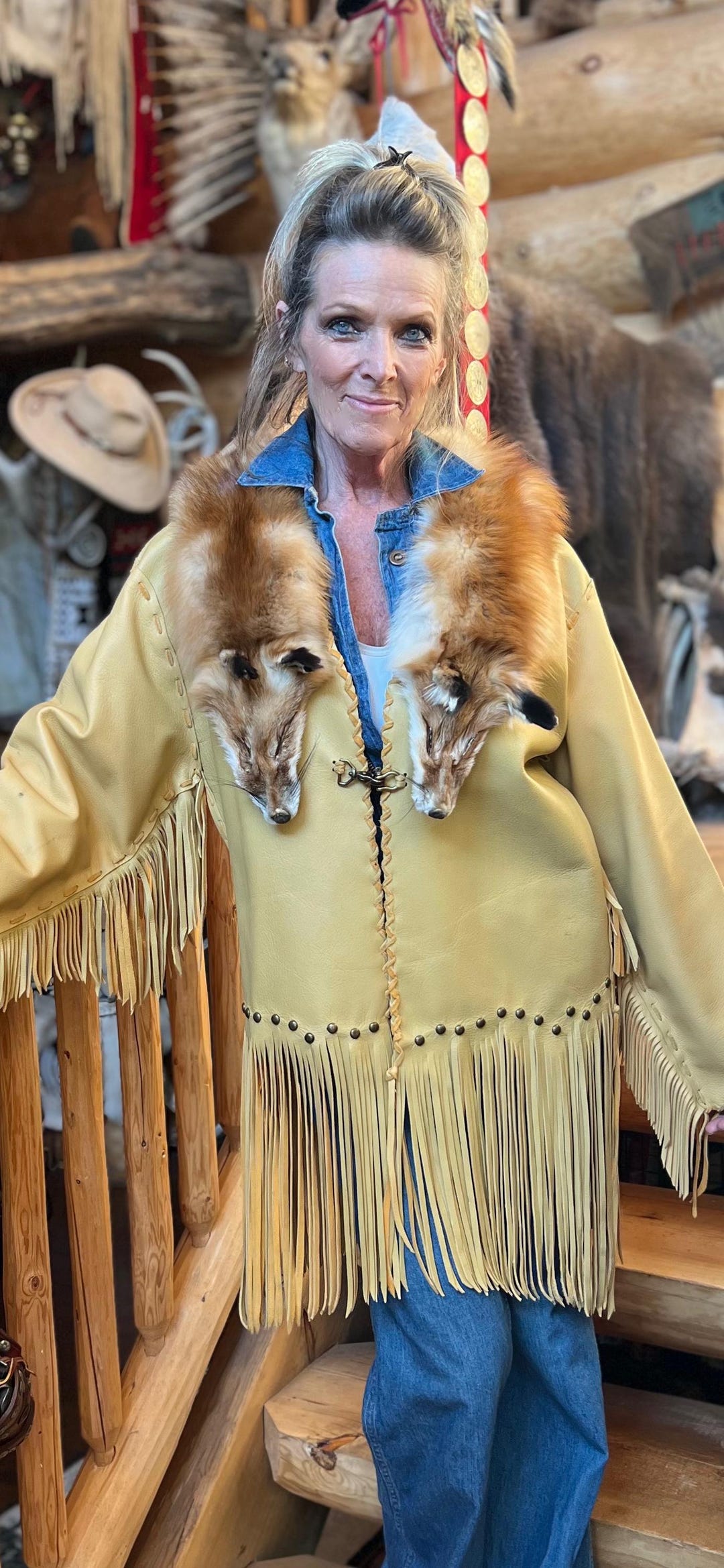 Western Fringed Leather Duster - Etsy