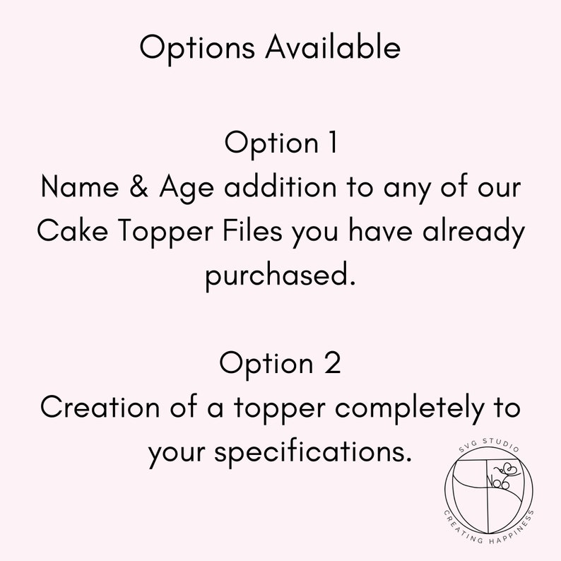 Digital Custom SVG Service Cake Topper Svg Custom Order DXF Digital ...