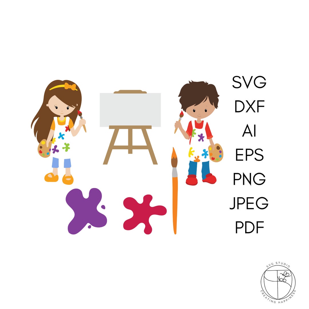 Artist SVG Bundle | Cricut Project | Paint Brush | Easel | Artist | Cut ...