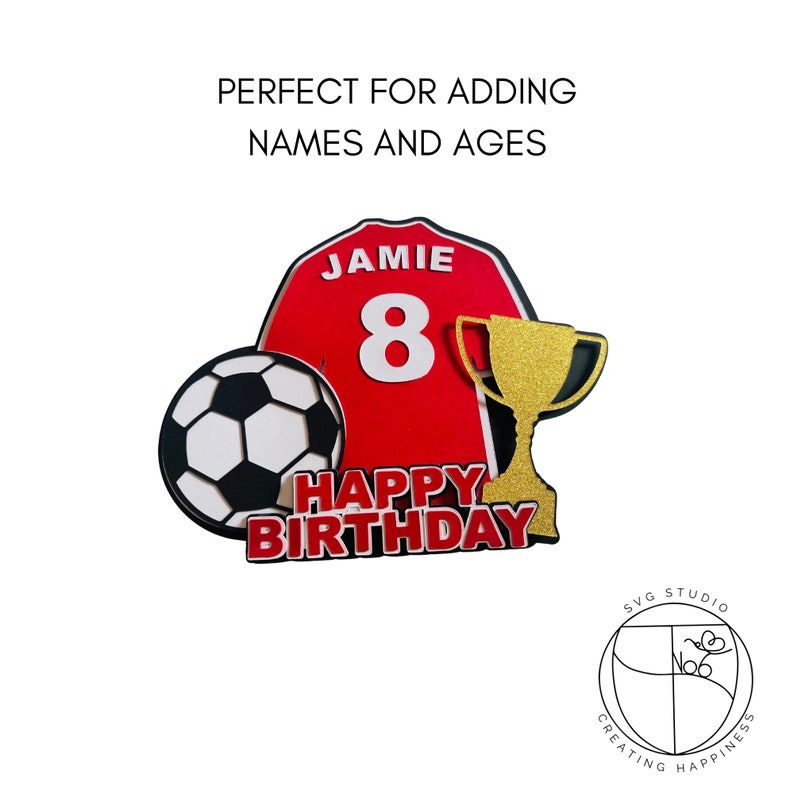 Football Cake Topper | SVG Cake Topper | Party Decor | Cricut | Cameo ...