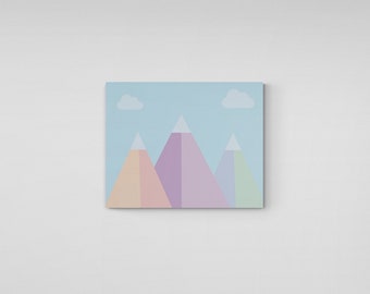 Pastel Mountain View - Etsy