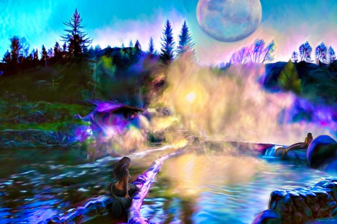 Fantasy Springs Fantasy Art Print | Satin Print, Canvas, Enchanted ...