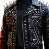 Spiked Steampunk Leather Jacket, Men's Edgy Rocker Style - Etsy