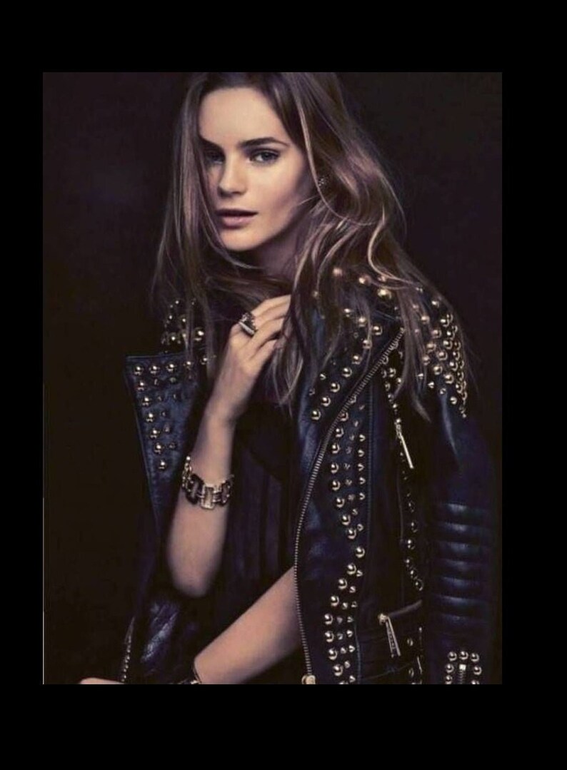 Party Gothic Women Studded Punk Biker Jacket - Etsy