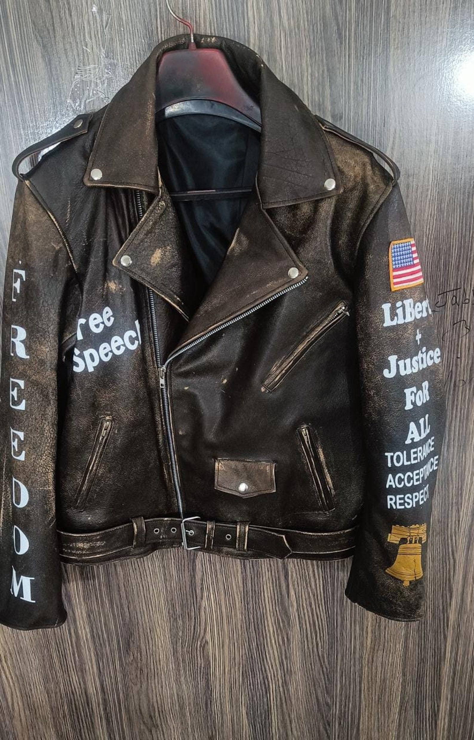 Patches Men Leather Rocker Style, Custom Party Gothic Motorcycle Jacket ...