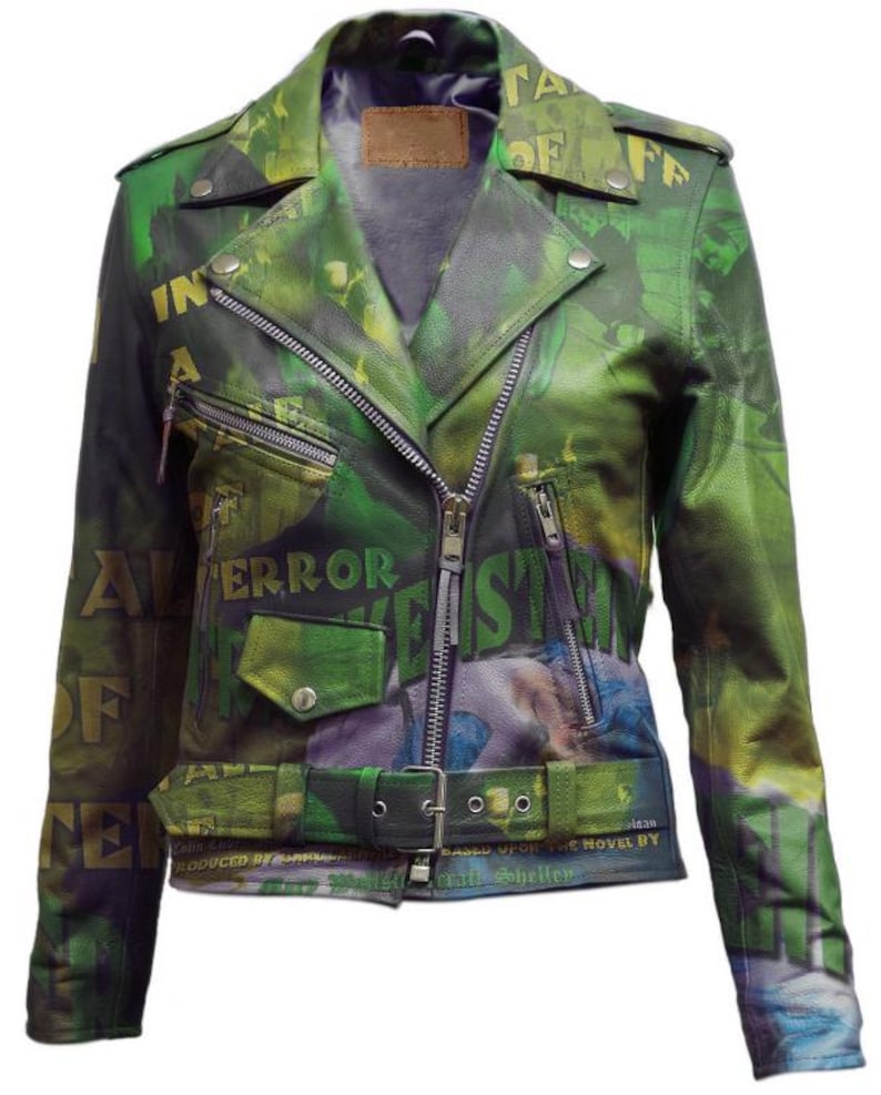 Ultimate Custom Green Cowhide Leather Jacket Inspired by Frankenstein ...