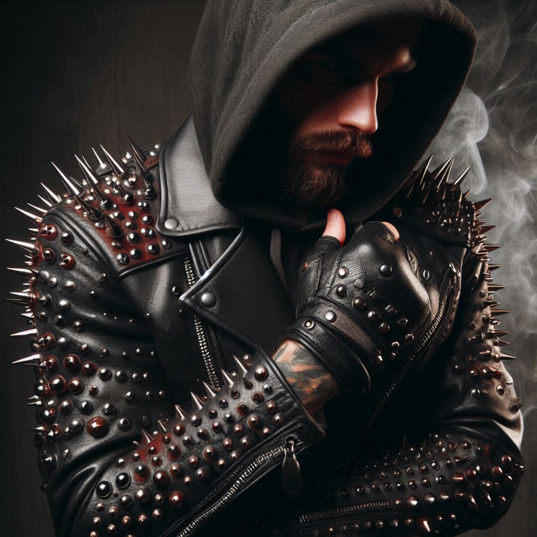 Gangster Rock Motor Bike Clothing, Steampunk Heavy Metal Spikes, Cow ...