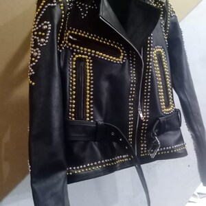 Motorcycle Gangs Leather Jacket, Gothic Studded Punk Rocker - Etsy