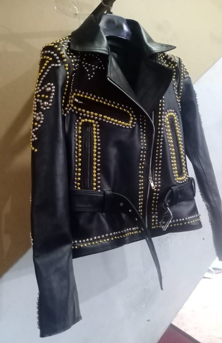 Motorcycle Gangs Leather Jacket, Gothic Studded Punk Rocker - Etsy