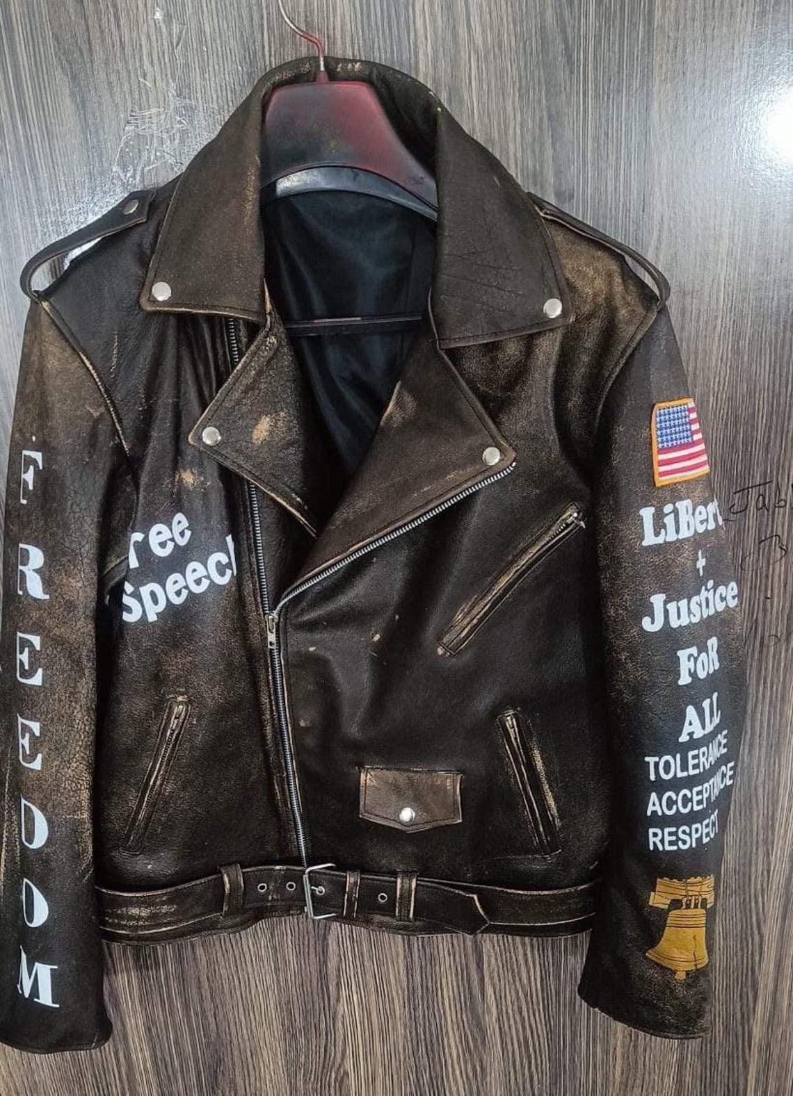 Patches Men Leather Rocker Style, Custom Party Gothic Motorcycle Jacket ...