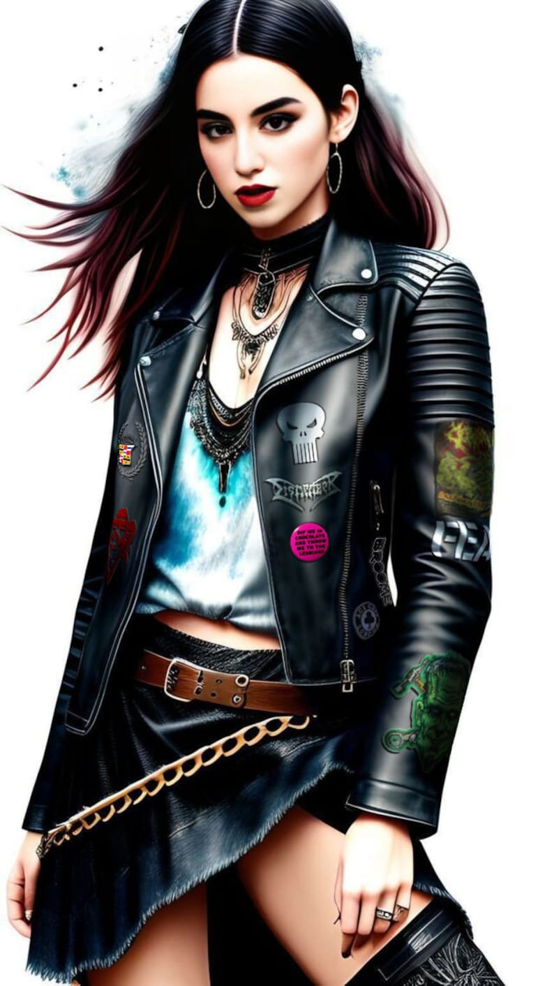 Edgy Women Biker Patches Jacket, Party Leather Punk Fashion - Etsy