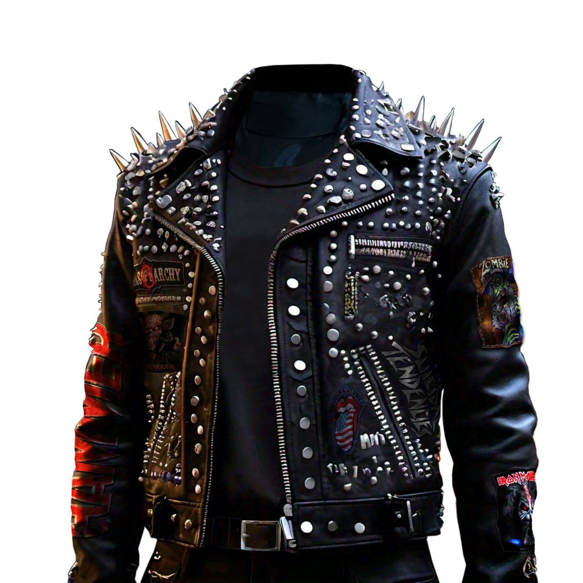 Steel Stallion Jacket Gothic, Cow Skin Leather Men, Club Wear Fashion ...