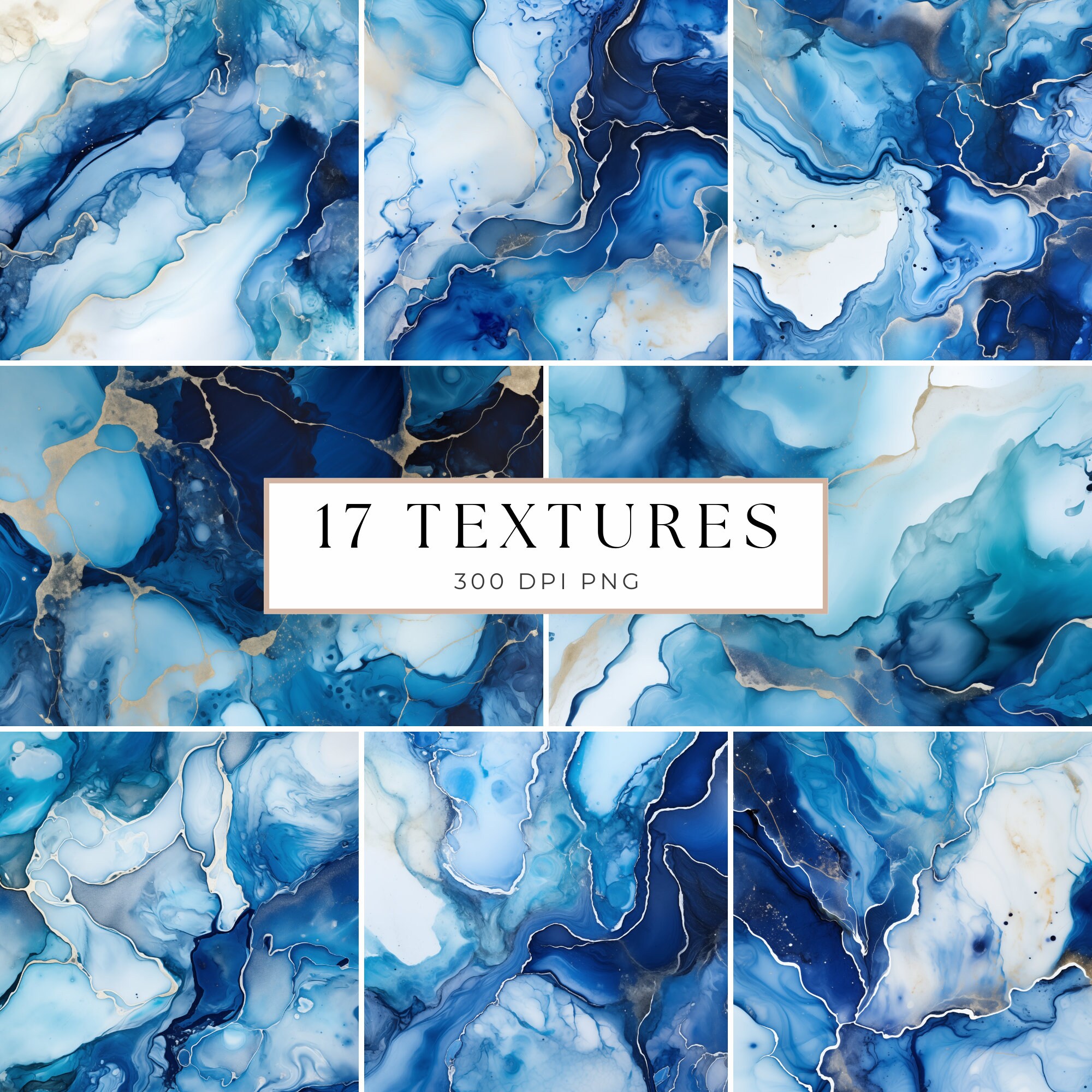 Dark Blue Alcohol Ink Clipart Liquid Ink PNG Navy and Light Blue ...