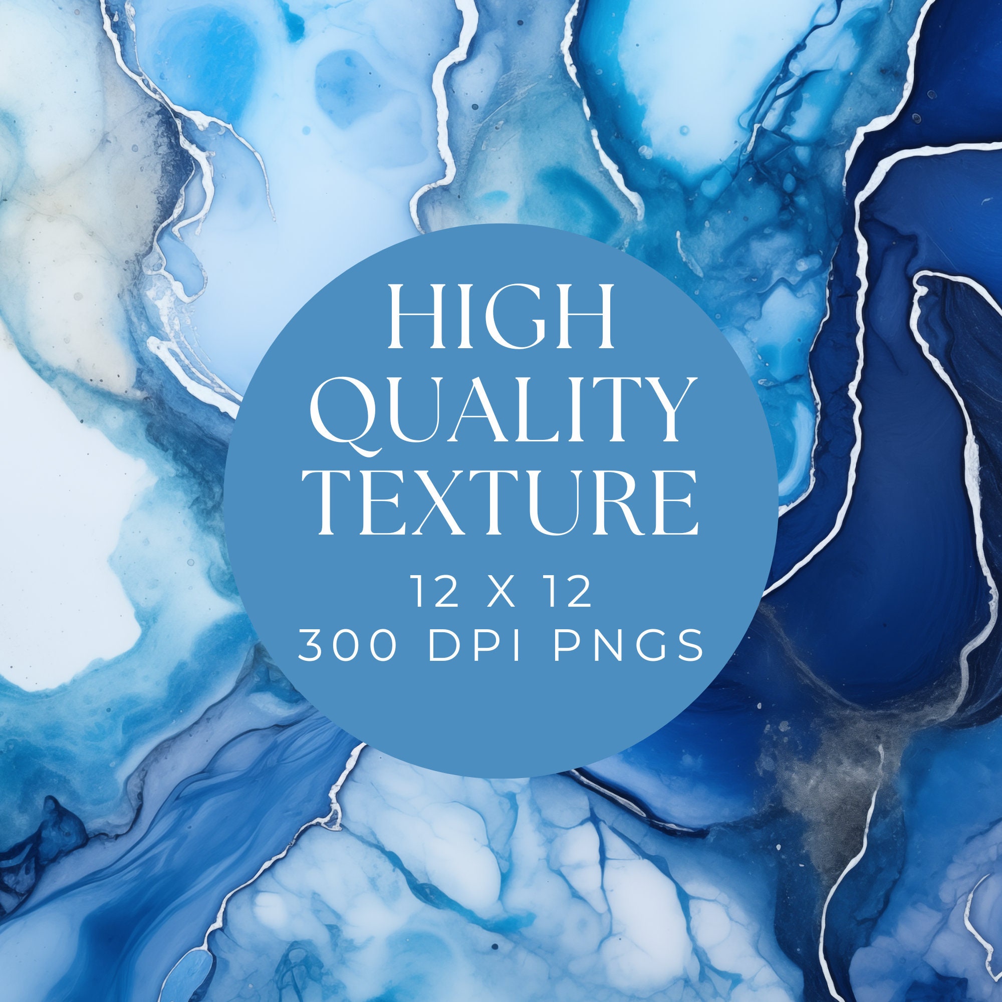 Dark Blue Alcohol Ink Clipart | Liquid Ink PNG | Navy and Light Blue ...
