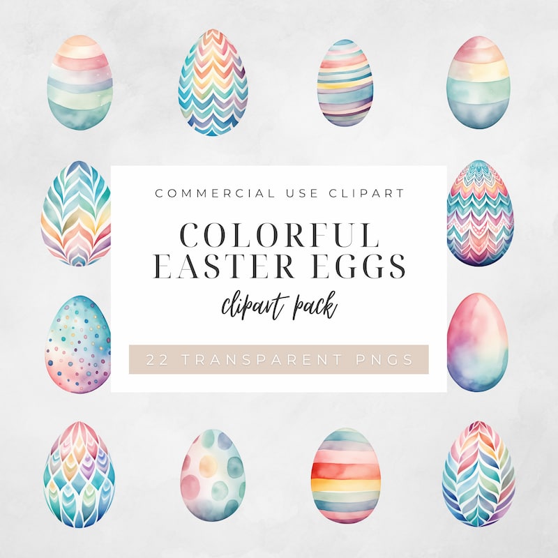Easter Egg Clipart - Etsy