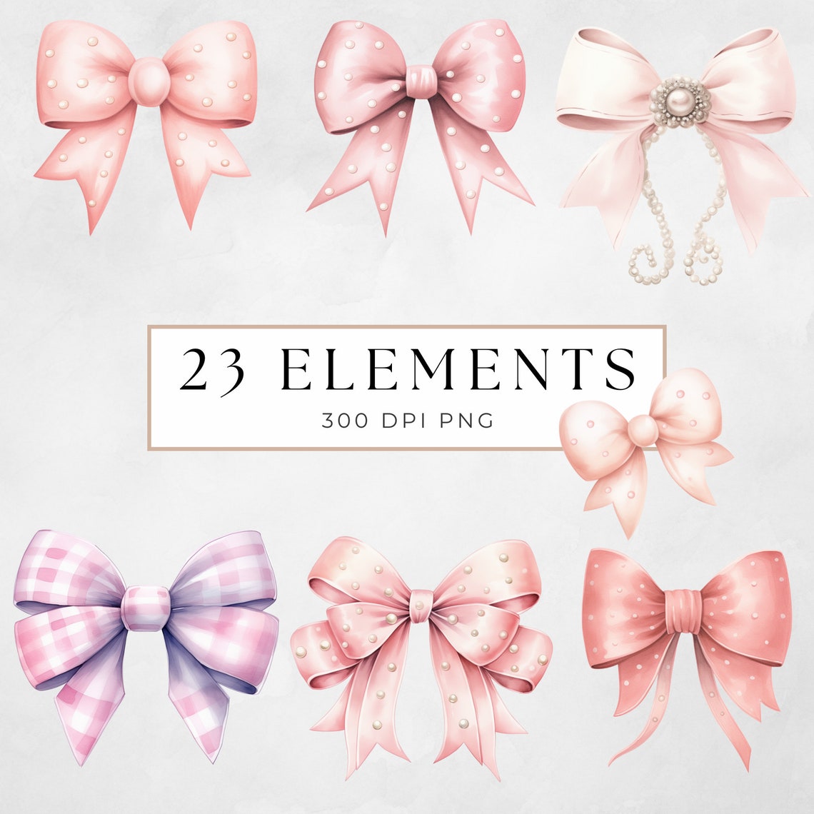 Coquette Bow Clipart Aesthetic Bows Watercolor Bow PNG Valentines ...