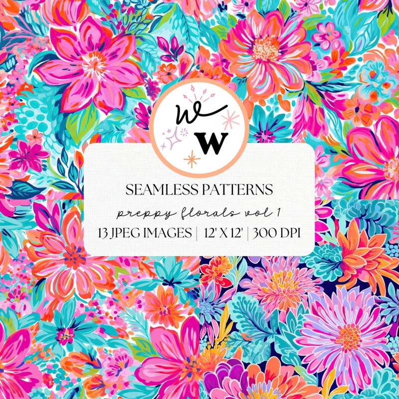 Preppy Flower Floral - Etsy