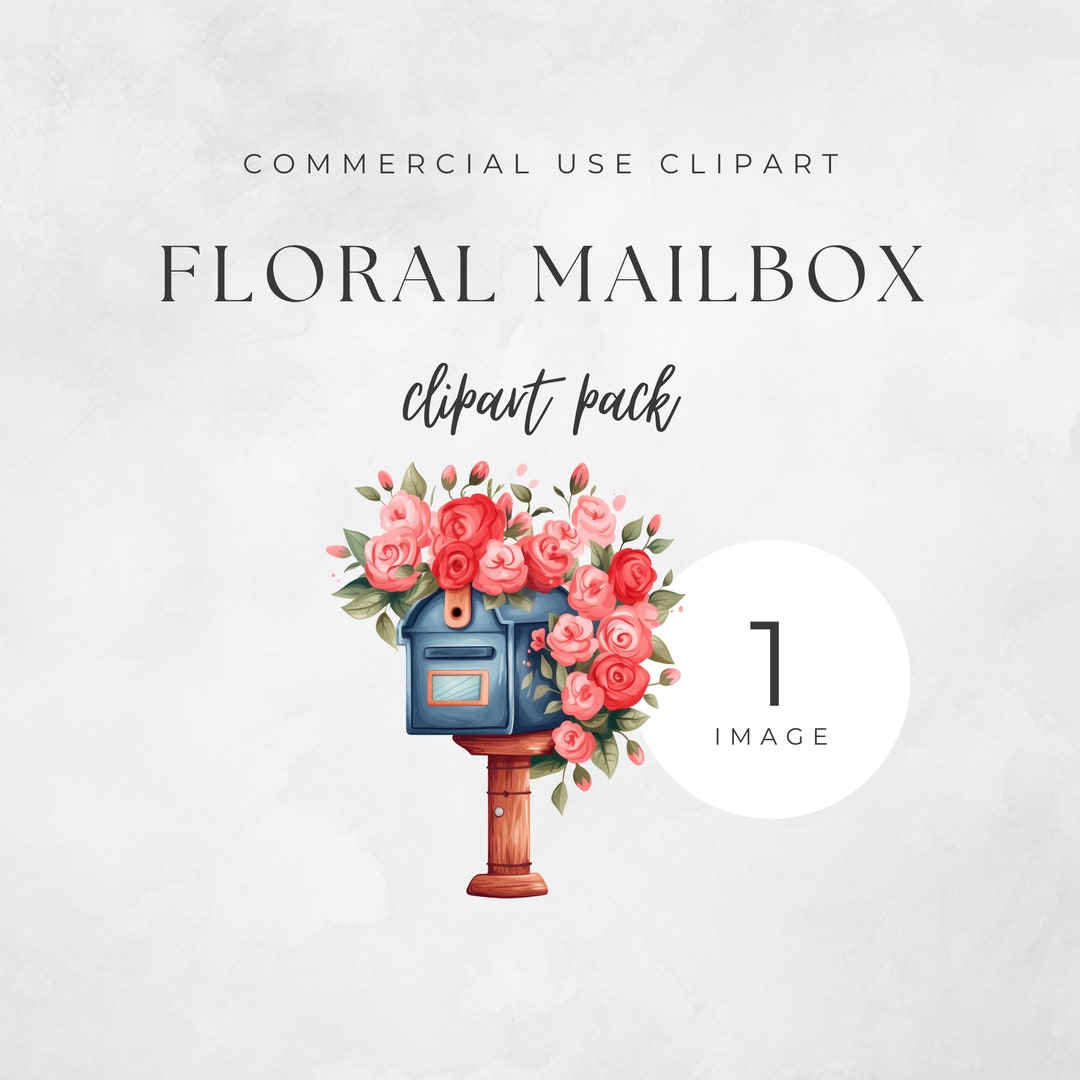 Cute Valentines Mailbox Clipart Retro Valentines Day Clipart Instant ...