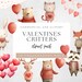 Valentine Animals Clipart Valentines Day PNG Sweet Animal Faces Clipart ...