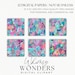 Preppy Coral Digital Paper | Preppy Ocean Pattern | Tropical Beach ...