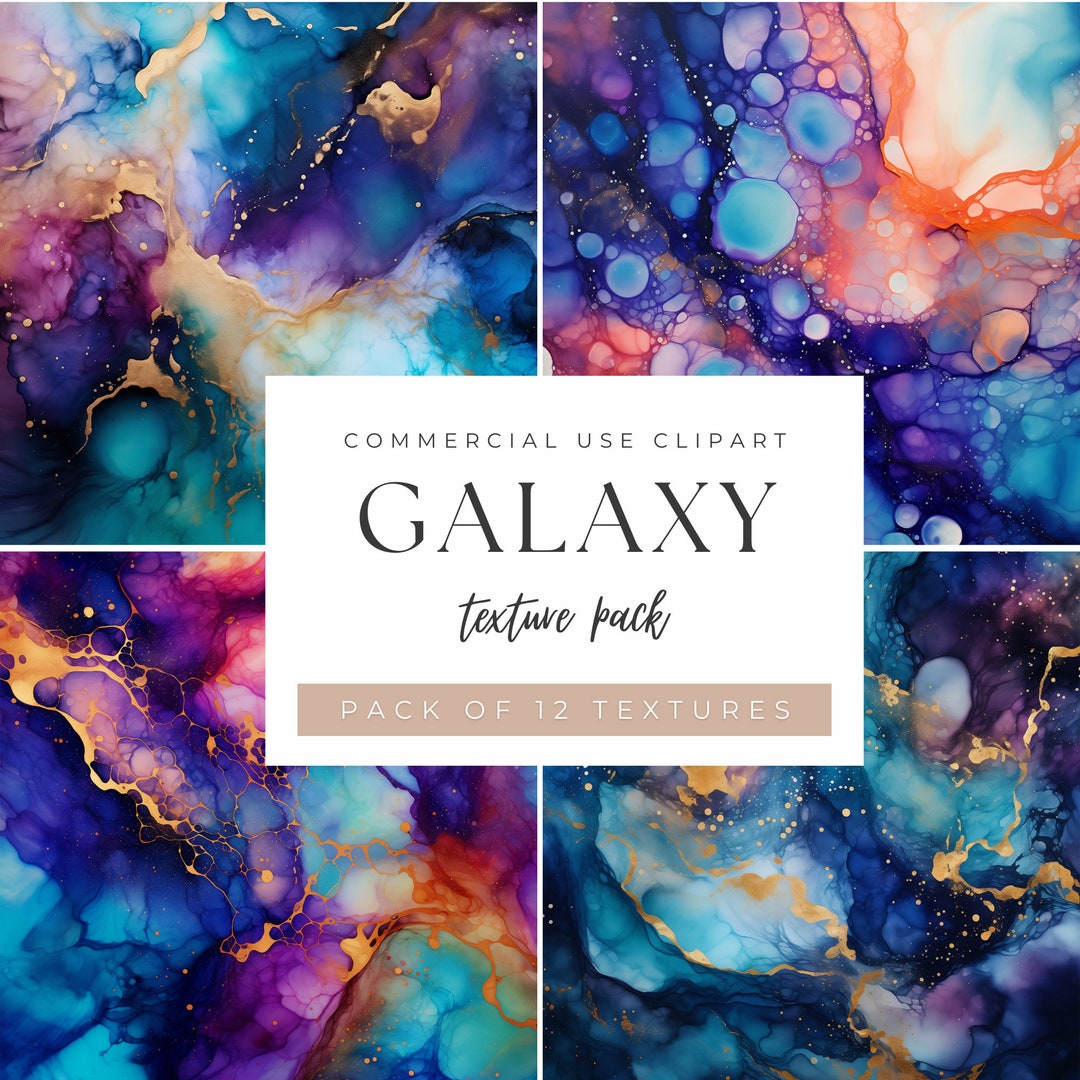 Cosmic Alcohol Ink Digital Paper Digital Scrapbook Paper Alcohol Ink ...