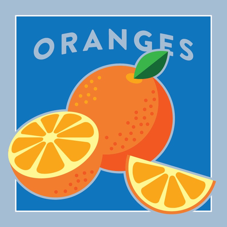 Oranges Poster Art - Etsy