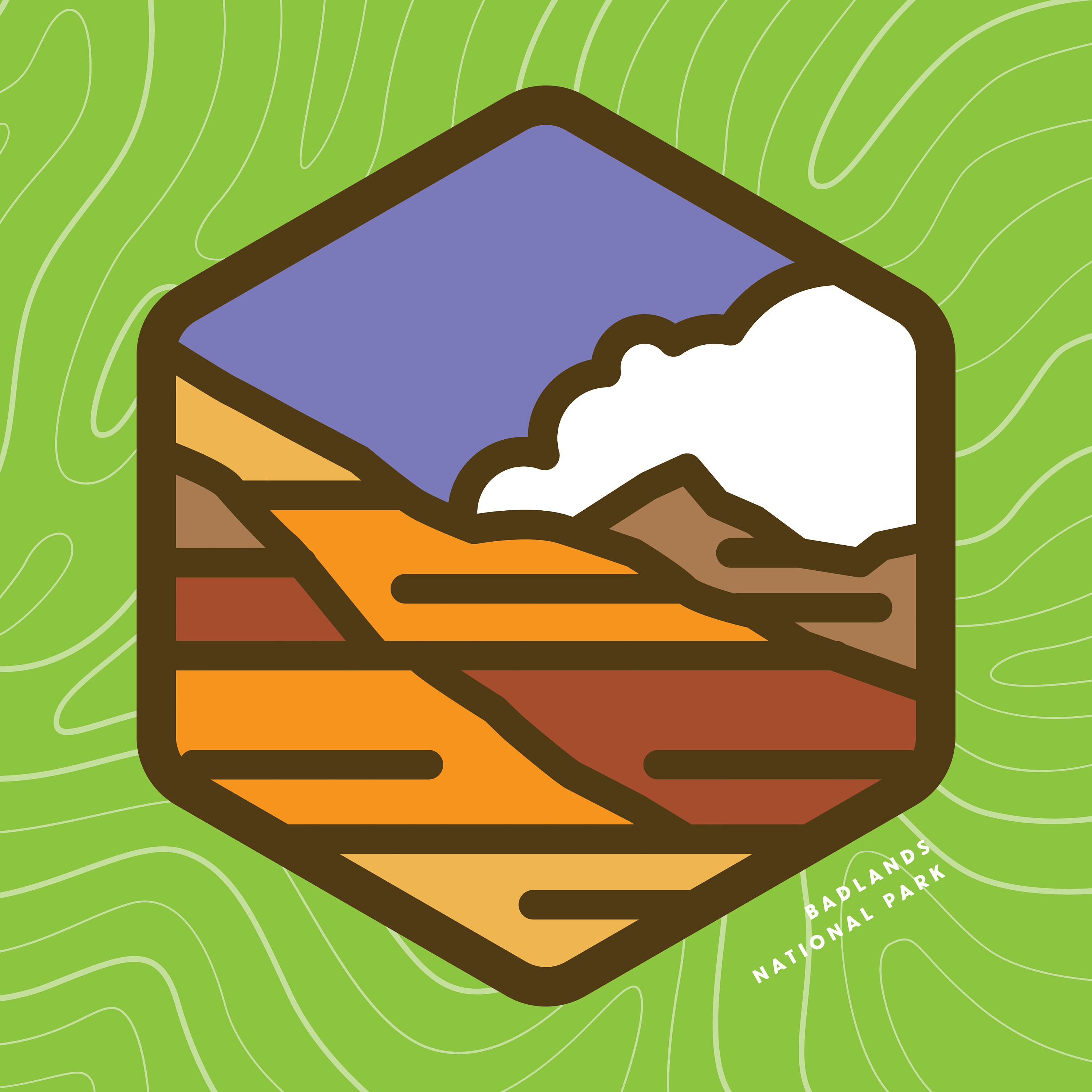 Badlands National Park Poster Art - Etsy