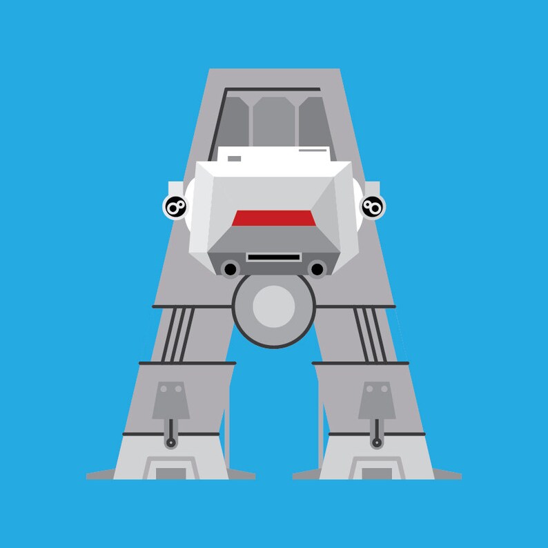 A for AT-AT, Star Wars Alphabet Poster Art - Etsy
