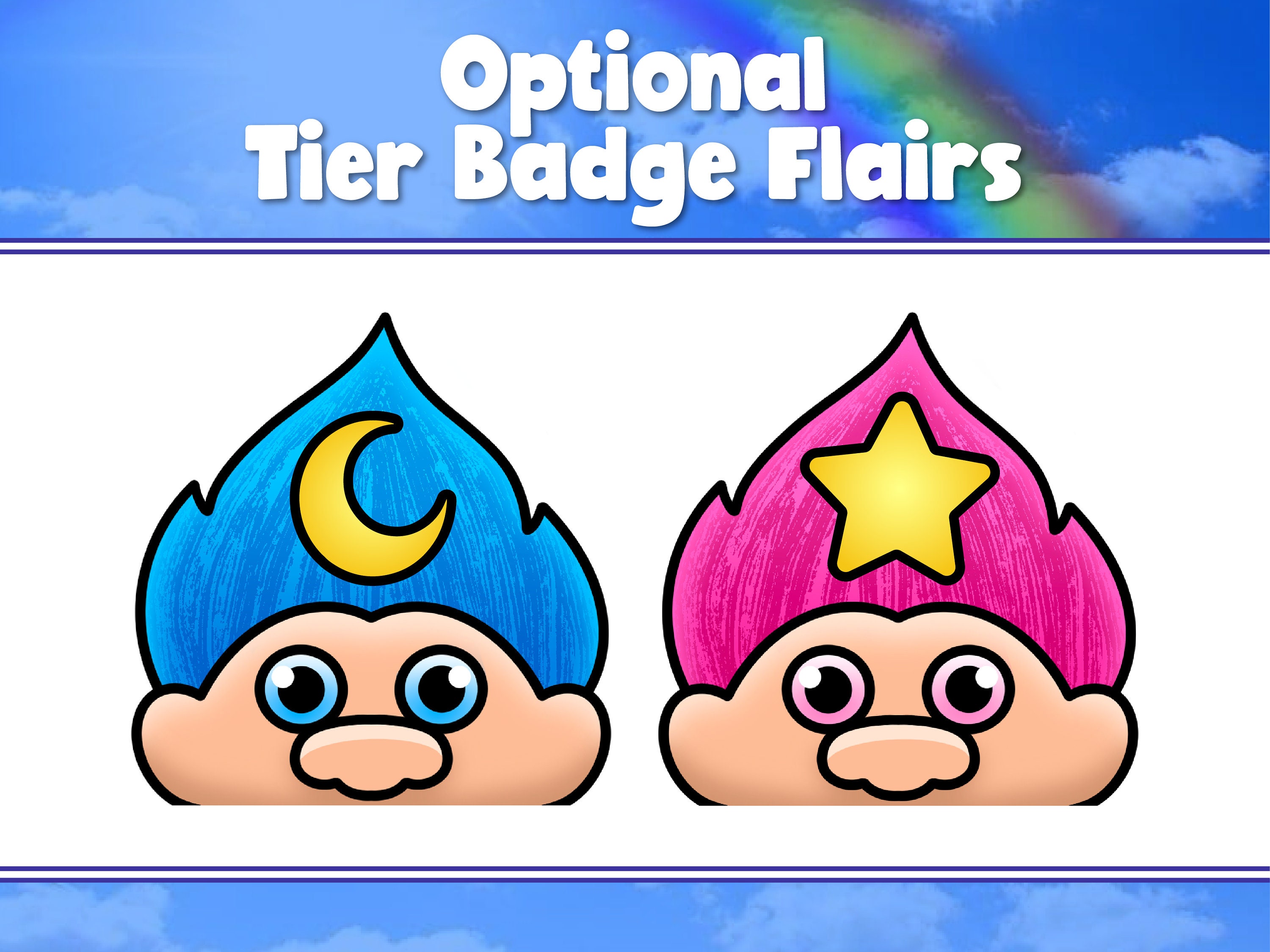 Troll Twitch Sub Badges | Bit Badges | Emotes | Nostalgic Badges for ...