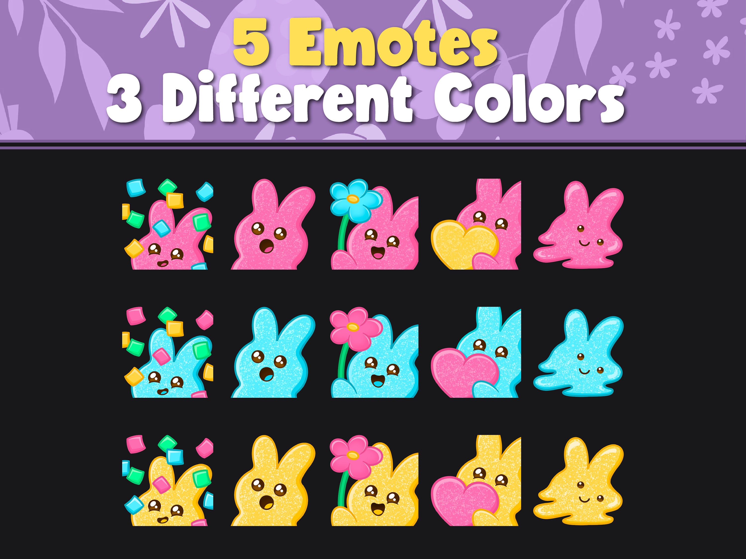 Peeps Easter Emote Pack | Bunny Emotes | Peeps Emotes | Twitch Emotes ...