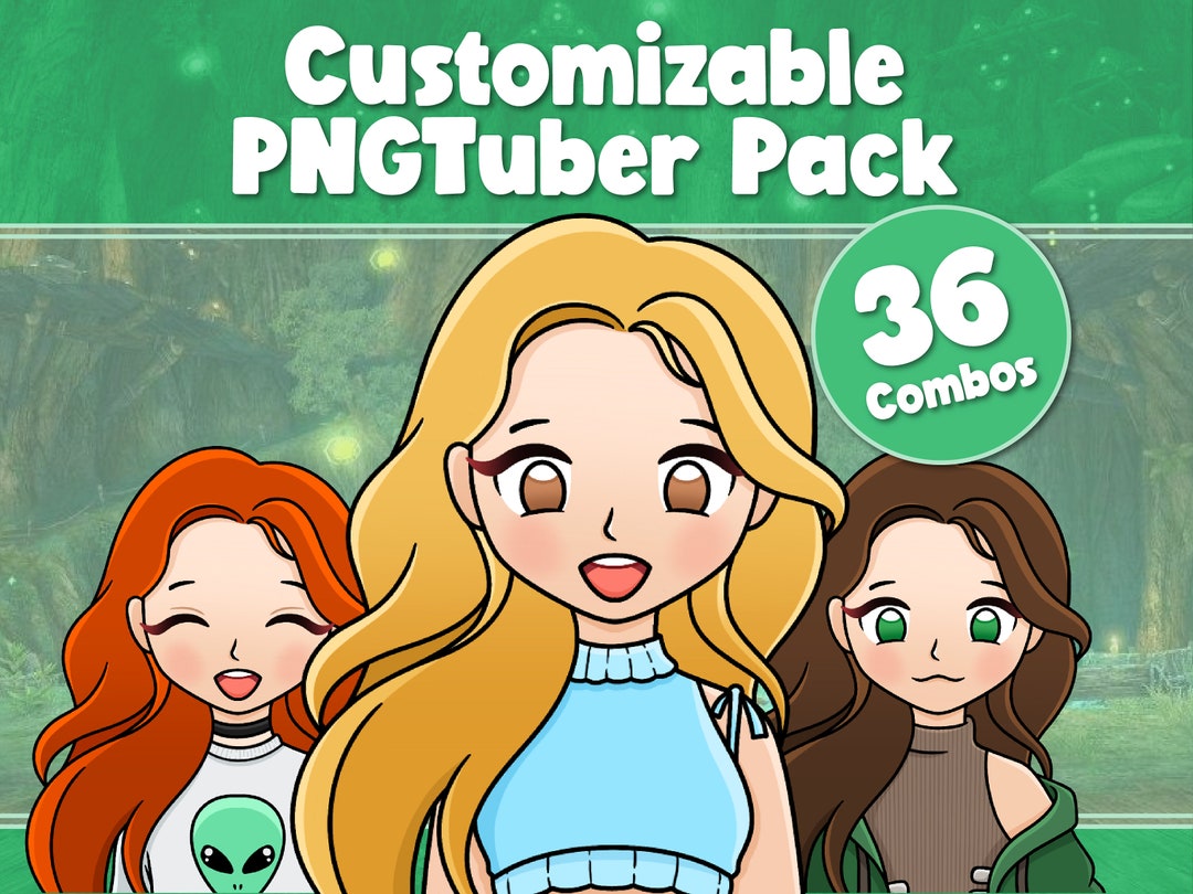 Customizable Pngtuber | PNG Model for Twitch Youtube Kick Streamer | 3 ...
