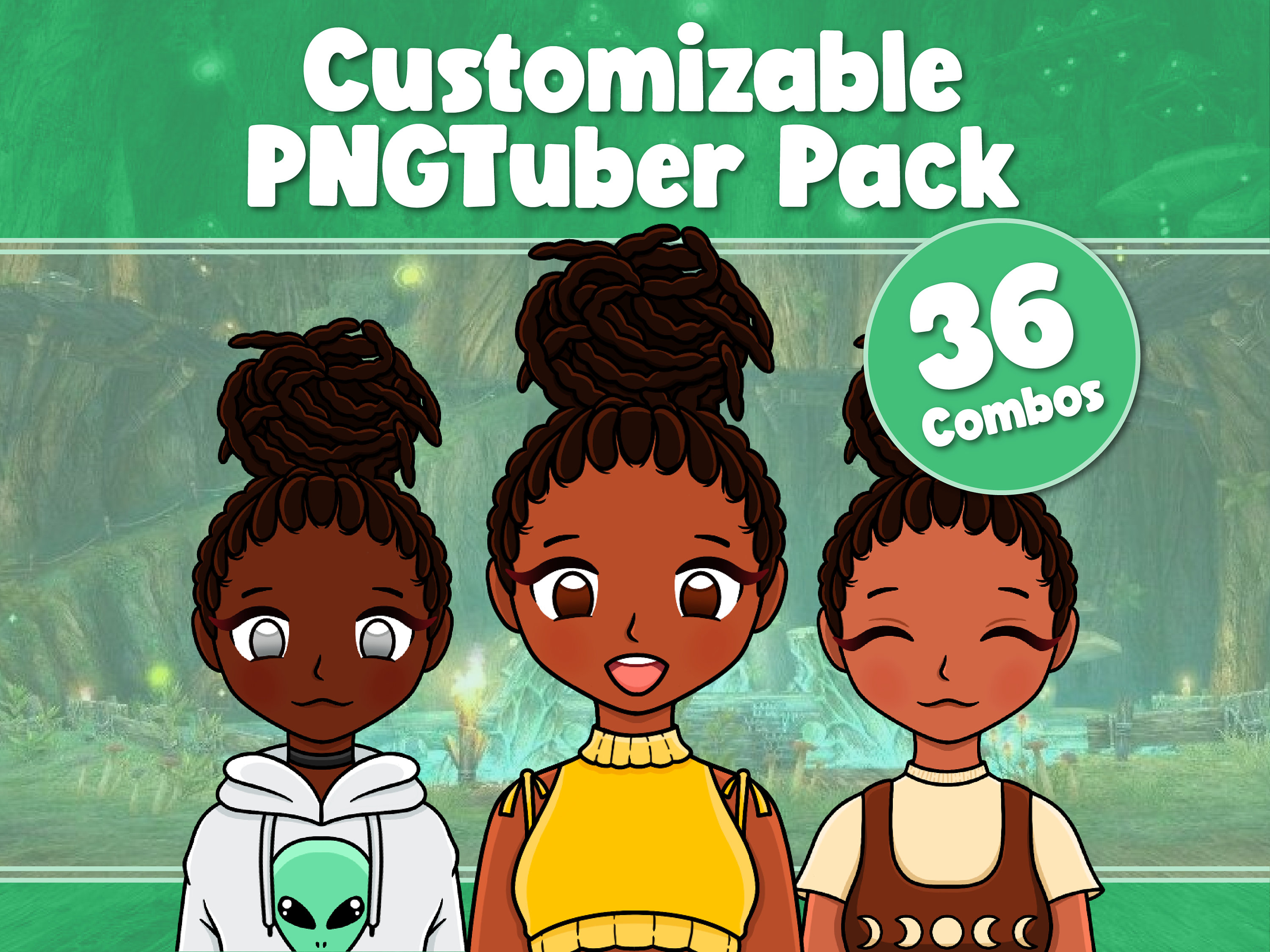 Customizable Pngtuber | PNG Model for Twitch Youtube Kick Streamer | 4 ...