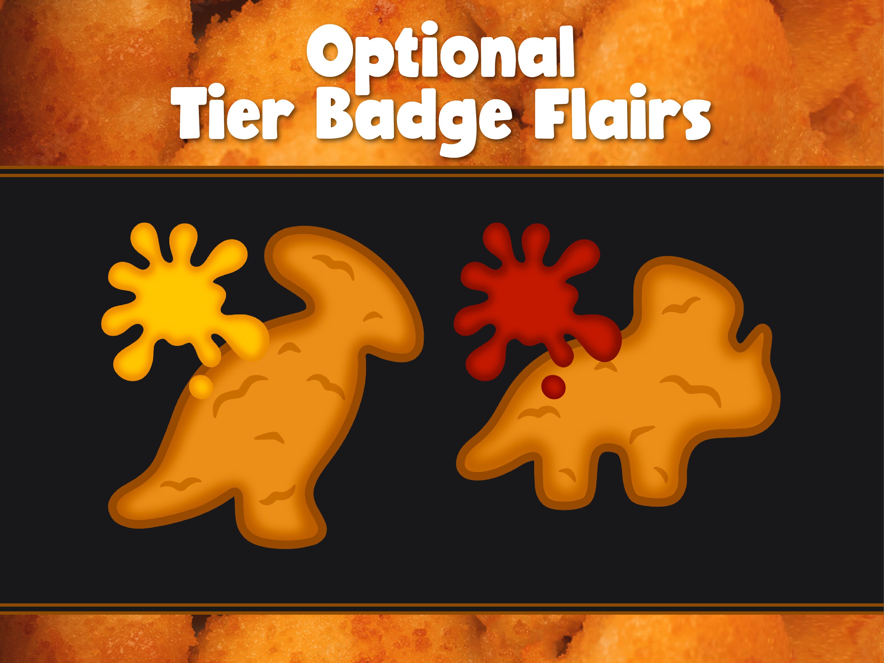 Dino Nuggies Twitch Sub Badges | Bit Badges | Emotes | Dinosaur Nuggets ...