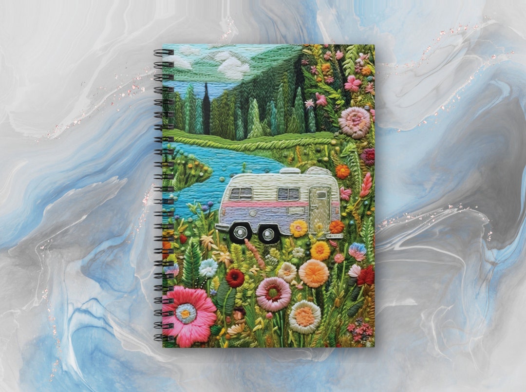 Vibrant Camper Spiral Notebook, Nature-inspired Camping Journal ...
