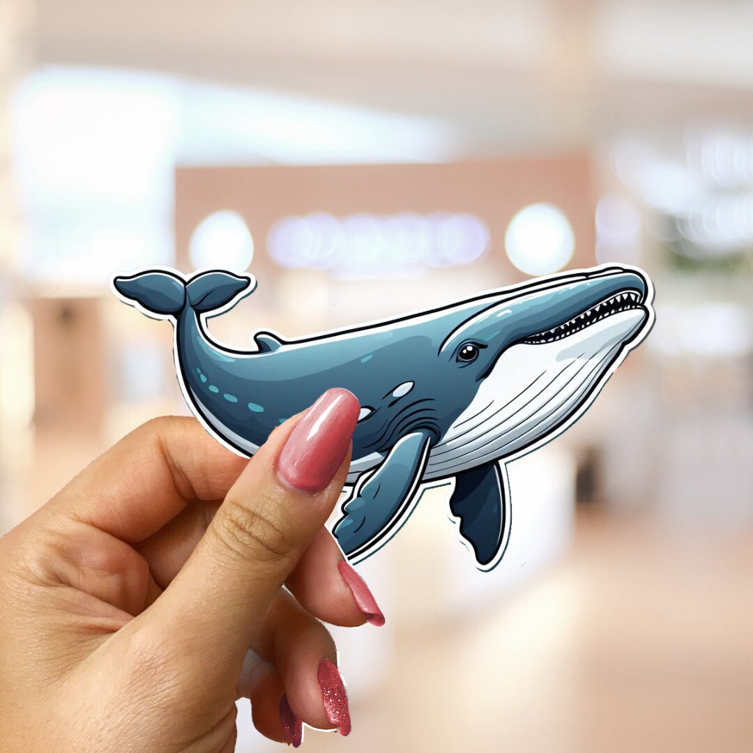 Whale Vinyl Sticker/ Under the Sea Decal/ Whale Weatherproof Sticker ...