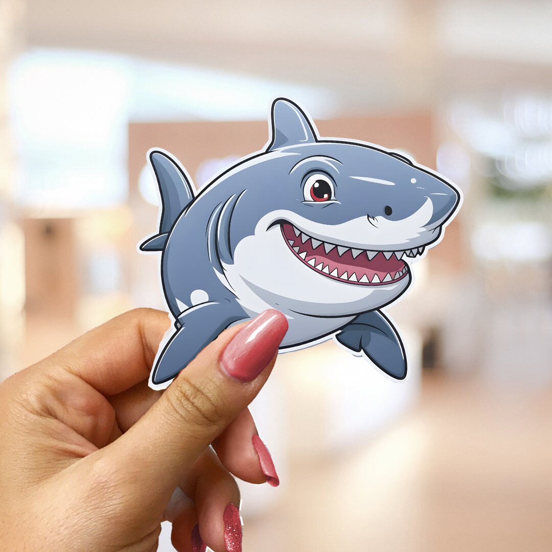 Shark Vinyl Sticker/ Under the Sea Decal/ Shark Weatherproof Sticker ...