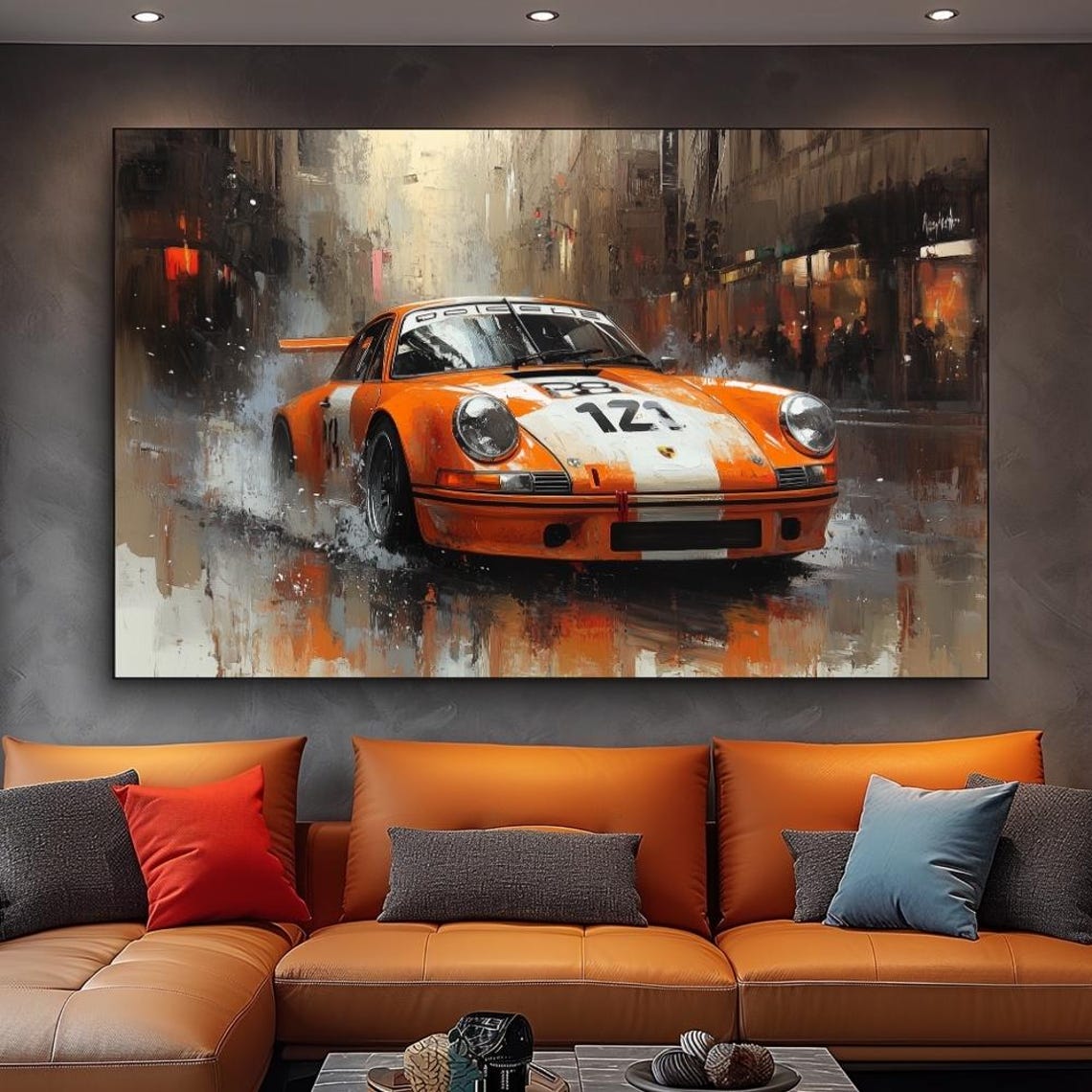Porsche F1 Impasto Oil Painting, Formula 1 Racing Car Decor - Etsy