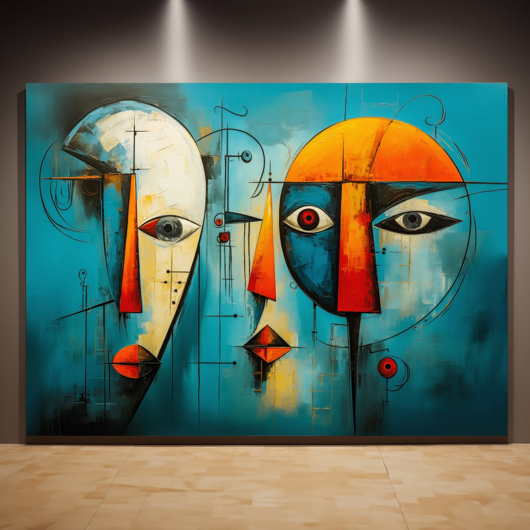 Surreal Wall Art Modern Fibonacci Spiral Face Large Graffiti Painting ...